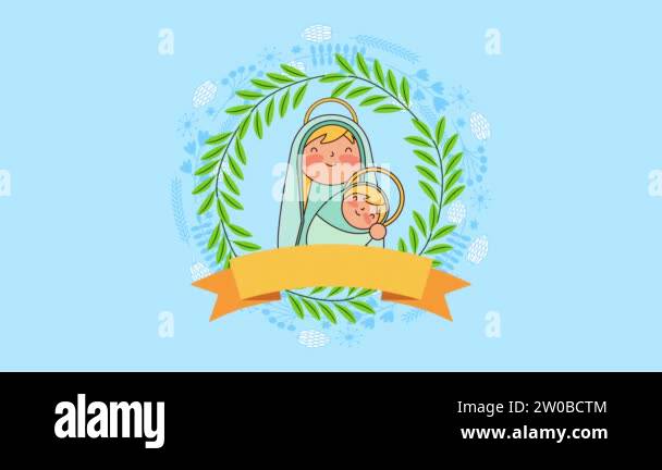 mary virgin and jesus baby manger characters Stock Video Footage - Alamy