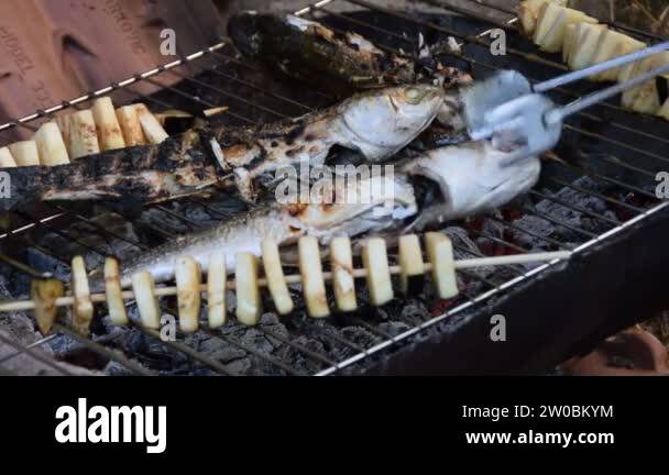 Grilled fish on fire Stock Videos & Footage - HD and 4K Video Clips - Alamy
