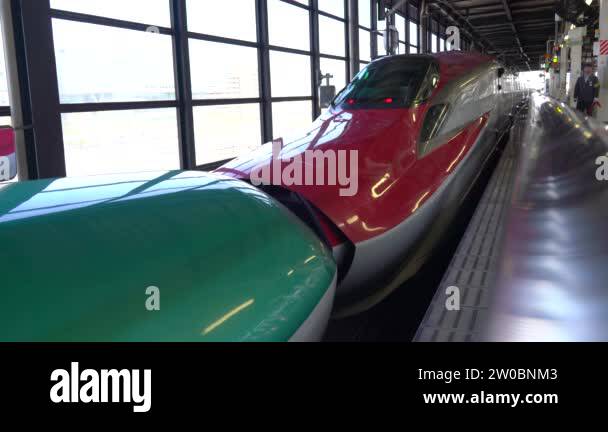 Morioka city, Iwate Prefecture, Japan - May 03, 2019 : Shinkansen ...