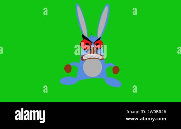 Cartoon illustration angry rabbit bunny Stock Videos & Footage - HD and ...