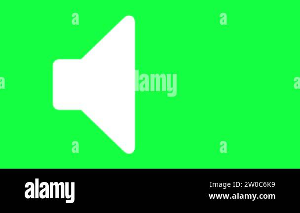 Icon of Sound on a Green Screen (Chroma Key) Background. Isolated ...
