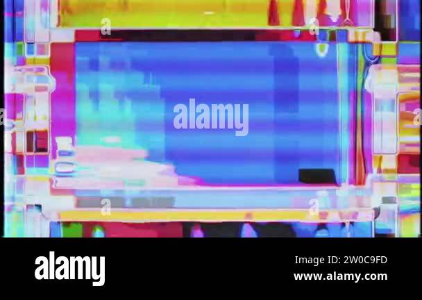 VHS defects noise and artifacts, glitches from an old tape. Glitch ...