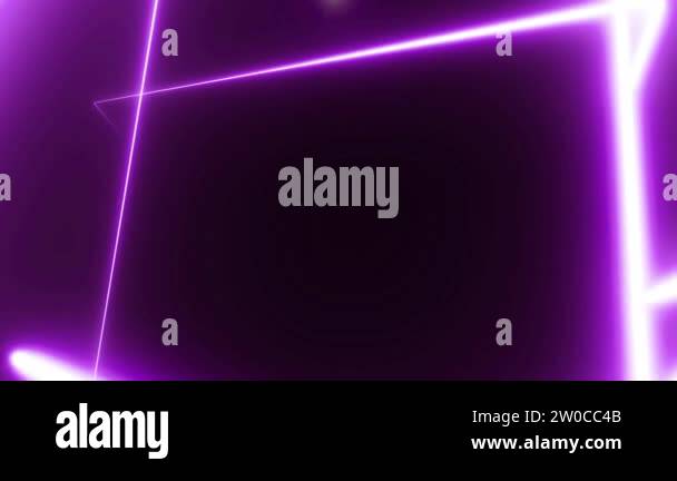 Neon triangle tunnel abstract motion background. Triangle composed of ...