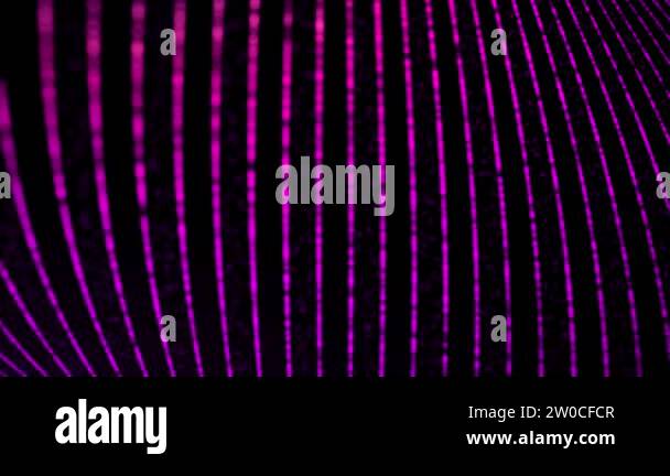Abstract background with neon circle lines, LED screens and projection ...
