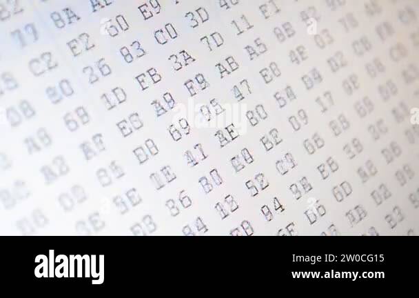 Work Of The Program Movement Of Figures On The Screen Hexadecimal Program Code On Screen