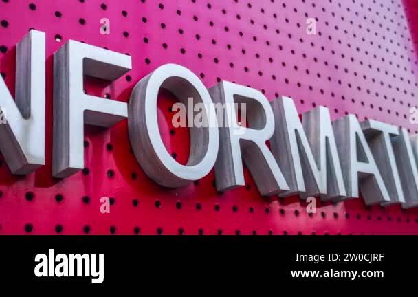 Zoom out to Information guide point text with icon Stock Video Footage ...