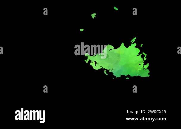 Spin And Bounce Combined With Slide Motion Of Real World Map Concept ...