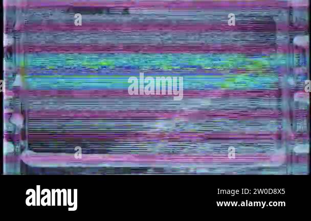 VHS defects noise and artifacts, glitches from an old tape. Glitch ...