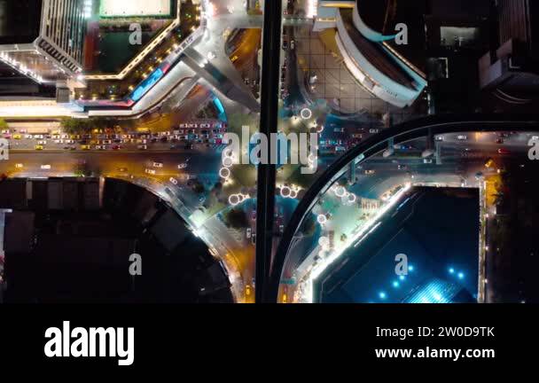 Siam and Rachathewi districts aerial views, rooftop bar, in Bangkok ...