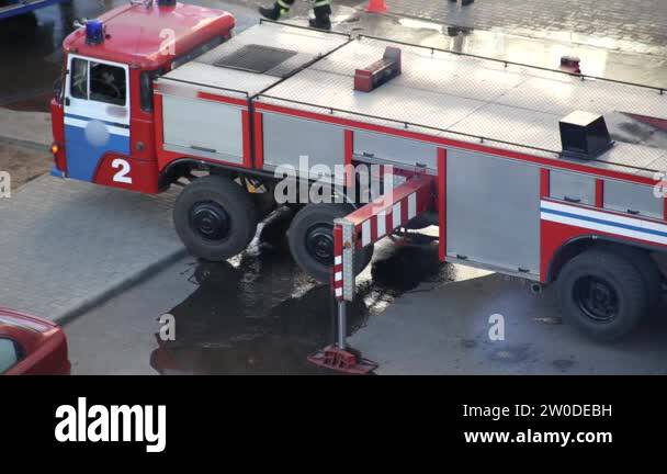 Firefighters extinguish fire lifeguards Stock Videos & Footage - HD and ...