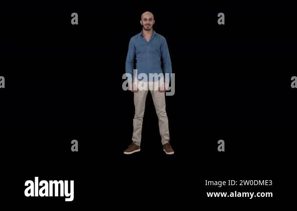 Young arabic man smiling, Alpha Channel Stock Video Footage - Alamy