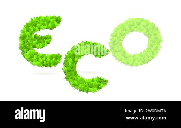 Motion Of Elements Forming Reforestation Eco Friendly Campaign Ad With ...