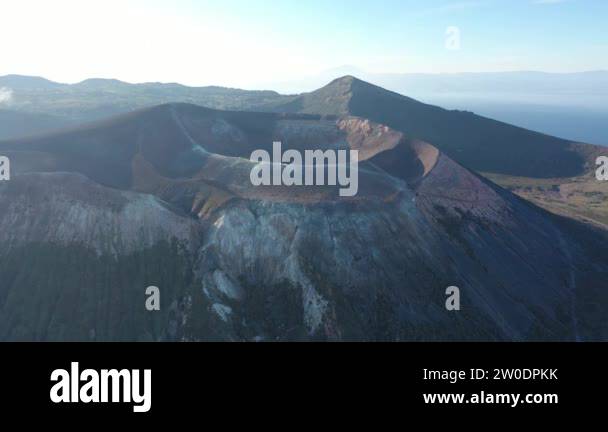 Beautiful aerial video from flying drone of Amazing grand Vulcano ...