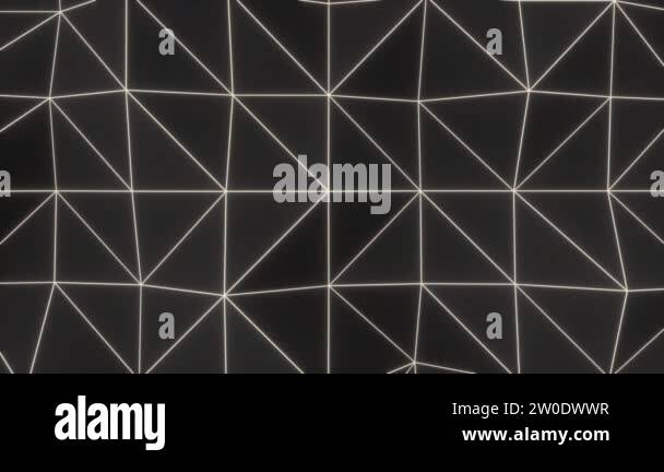 Abstract animated background made of polygonal shape. Dark low poly ...