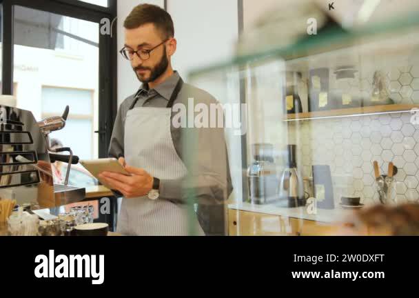 Side view male barista Stock Videos & Footage - HD and 4K Video Clips ...