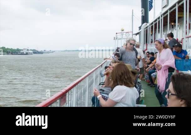 People on the Open Decks of the Historical Steamboat Natchez during a ...