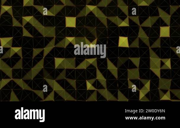 TV video screensaver with a grid in the form of triangles in dark space ...