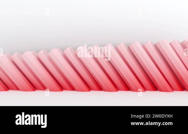 Abstract 3d hexagon element moving like waves on white background. 4K ...