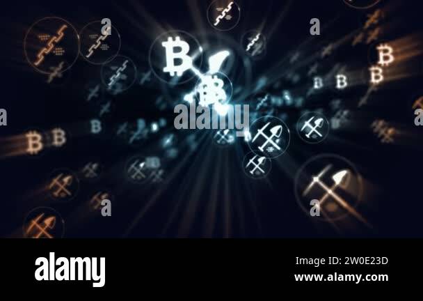 Bitcoin, digital banking, virtual money, cryptocurrency mining ...