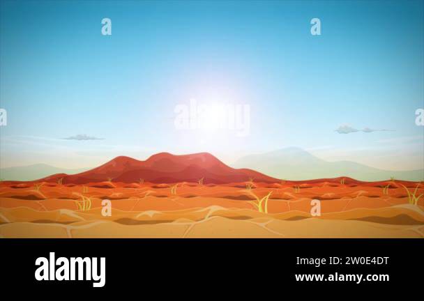 Far West Desert Seamless Landscape Animation Loop/ 4k seamless looped ...