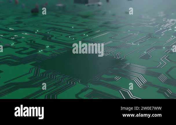 Beautiful Mainboard Creation Process with Drawing Tracks, Glowing ...