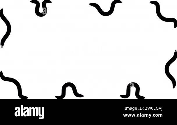 Silhouettes of Worms, seamless loop animation Stock Video Footage - Alamy