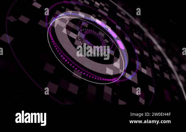 Abstract electronic speaker with bass and equalizer. Animation ...