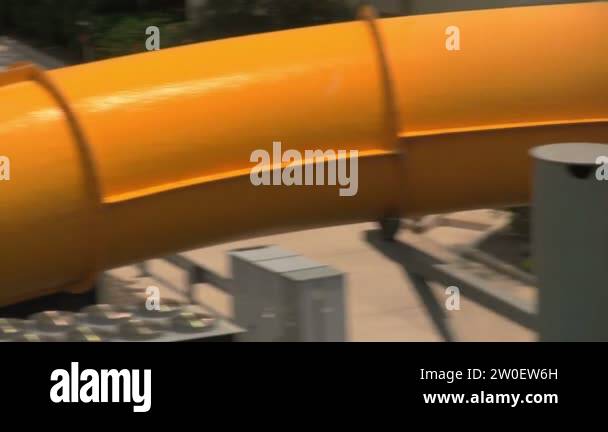 Following the Path of an Enclosed Water Tube Slide with an Opening ...
