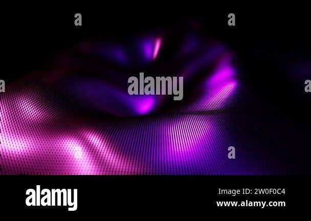 Abstract luminous background of dots. Big data. Futuristic neon background. Seamless loop 3D ...