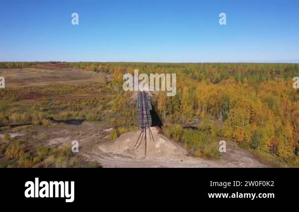 The old railway bridge of Stalin's 501st construction GULAG in the ...