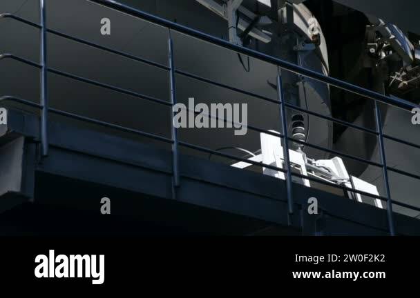 The mechanism of the cableway on the cable road for the transport of ...