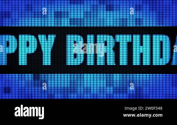 9th Happy Birthday Front Text Scrolling LED Wall Pannel Display Sign ...