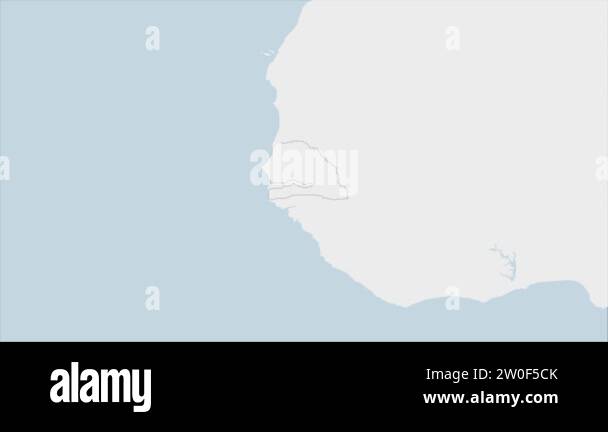 Senegal map highlighted in Senegal flag colors and pin of country ...