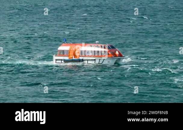 Celebrity Infinity Cruise Ship Tender Boat in Choppy South American ...