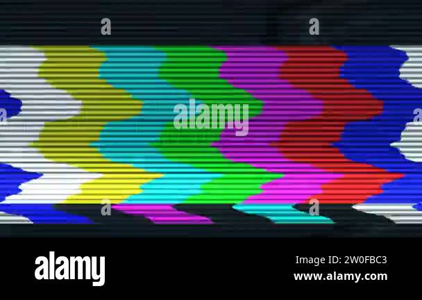 Bad Sync TV, Television Screen with Static Noise from Bad Broadcast ...