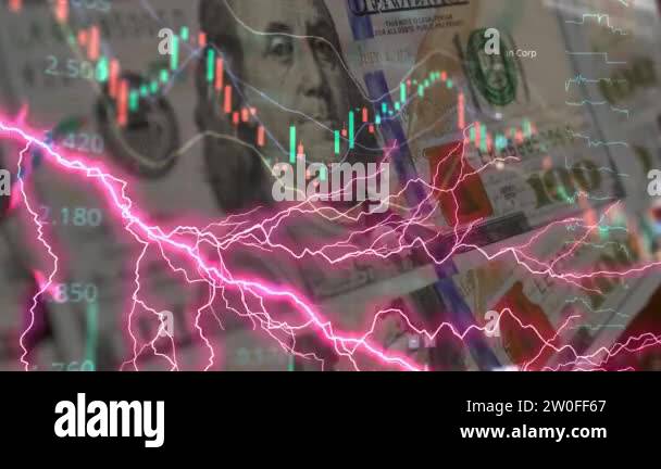 Coronavirus crisis concept. Flashing red light. Concept of financial ...