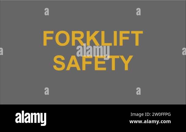Forklift safety: obstructed view hazard. Flat design animation with ...