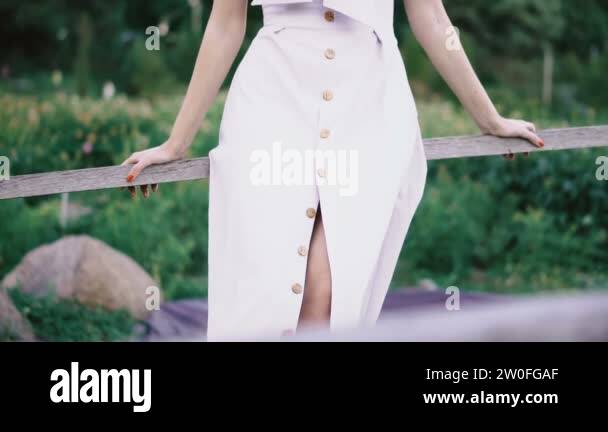 Body parts. Parts of a female body dressed in a female dress Stock ...