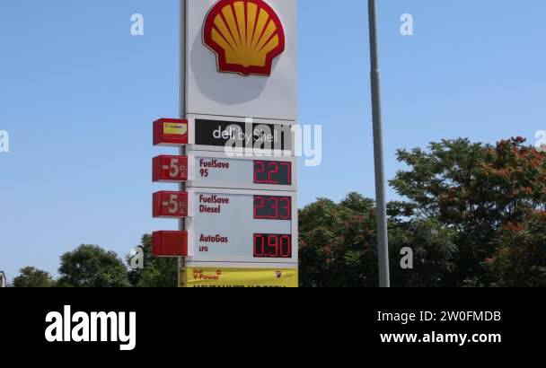 Shell gasoline station sign price gallon Stock Videos & Footage - HD ...