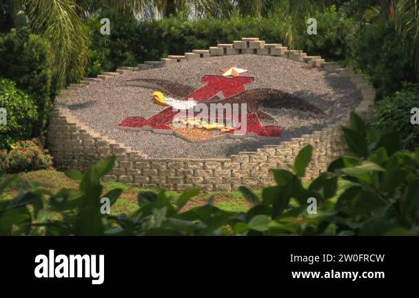 The Anheuser-Busch Emblem/Logo Display in a Garden at Seaworld ...