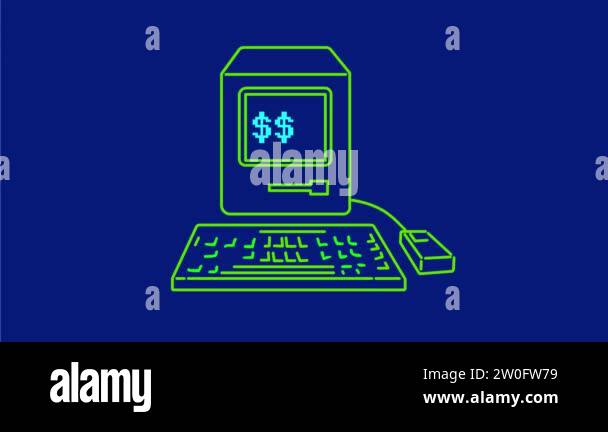 2d Animation motion graphics showing neon sign light signage lighting ...
