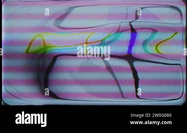 VHS defects noise and artifacts, glitches from an old tape. Glitch ...