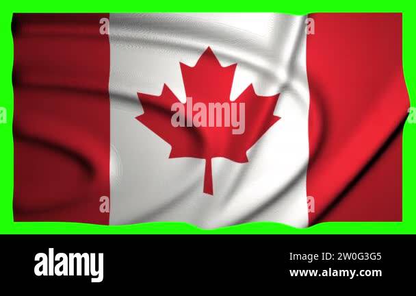 canada Animation Flag Animation Green Screen Animation canada Waving ...