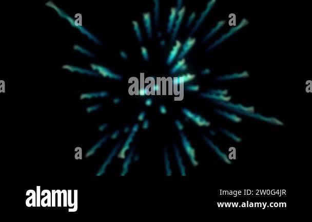 Abstract flight through rotating spiral lines on black background, seamless loop. Animation ...