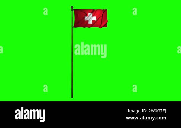Switzerland Animation Flag Animation Green Screen Animation Switzerland ...