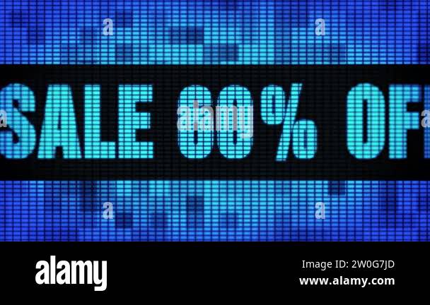 Sale 60 Percent Off Front Text Scrolling LED Wall Pannel Display Sign Board Stock Video Footage ...