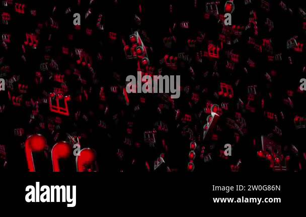 Animated background with musical notes, Music notes flowing, flying ...