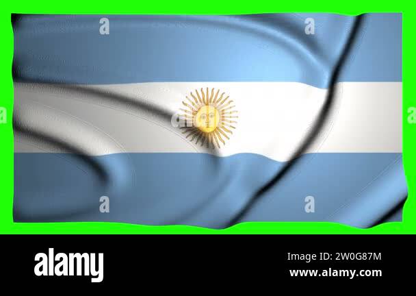 Argentina Animation Flag Animation Green Animation Argentina Waving ...