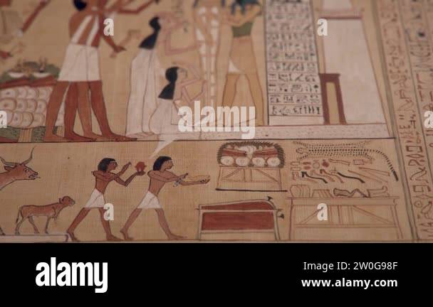 Opening of the Mouth Ceremony, GI of an ancient Egyptian papyrus paper ...
