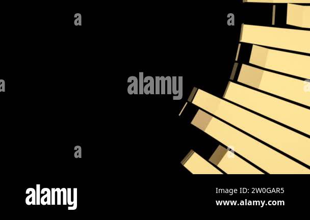 Background animation of circular unfolding gold rays - to the upper ...